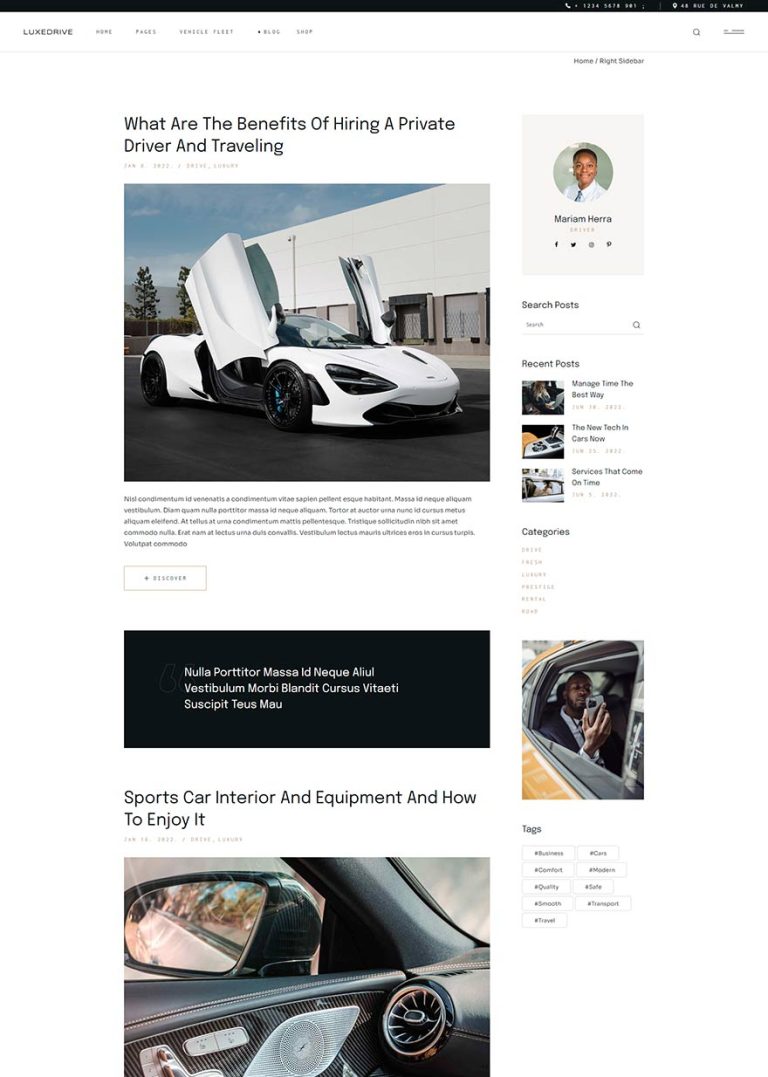 Landing – LuxeDrive