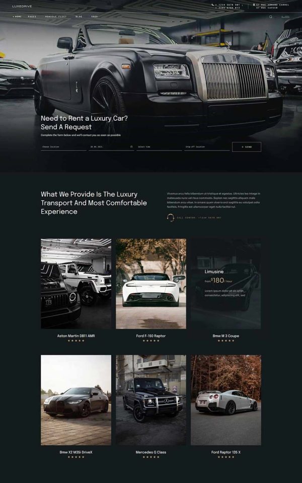 Landing – LuxeDrive