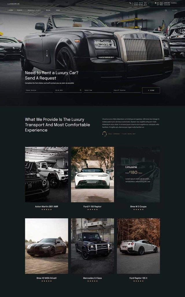 Landing – LuxeDrive