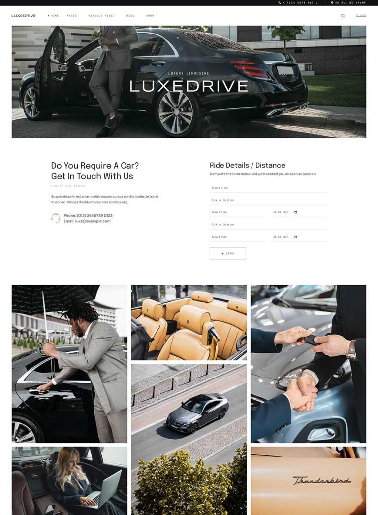 Landing – LuxeDrive